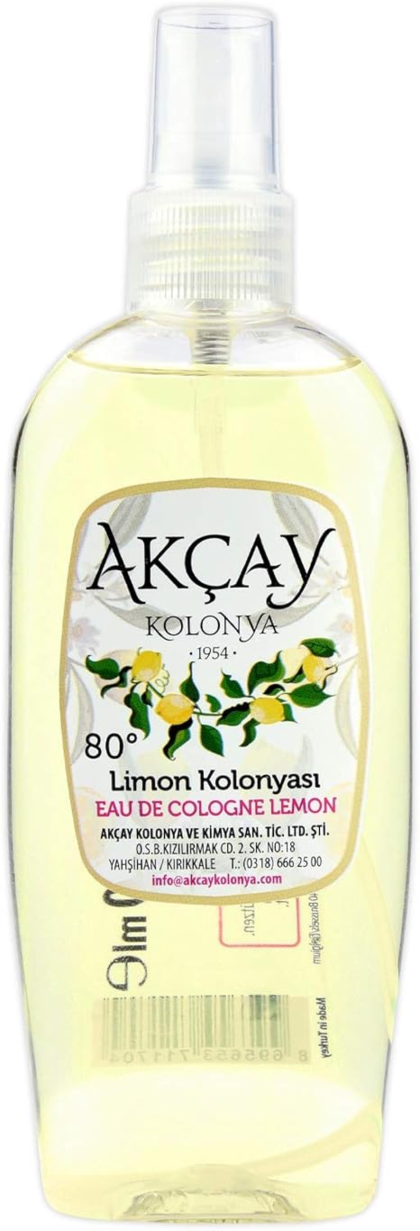 Akcay Lemon Traditional Turkish Spray Cologne Aftershave 150ml: Amazon ...