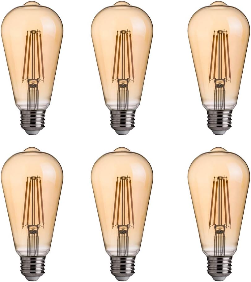 FLSNT LED Edison Bulb,ST58 Vintage Filament Light Bulb 4W(40W ...