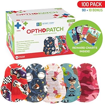 Amazon.com: Optho-Patch Kids Eye Patches - Fun Boys Design - 90 + 10 ...