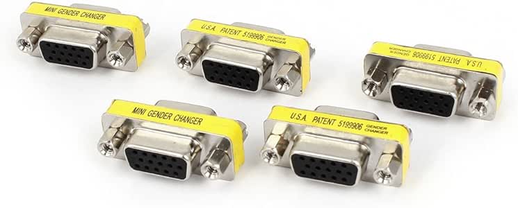 Amazon.com: uxcell 15Pin VGA Female to Female Mini Gender Changer ...