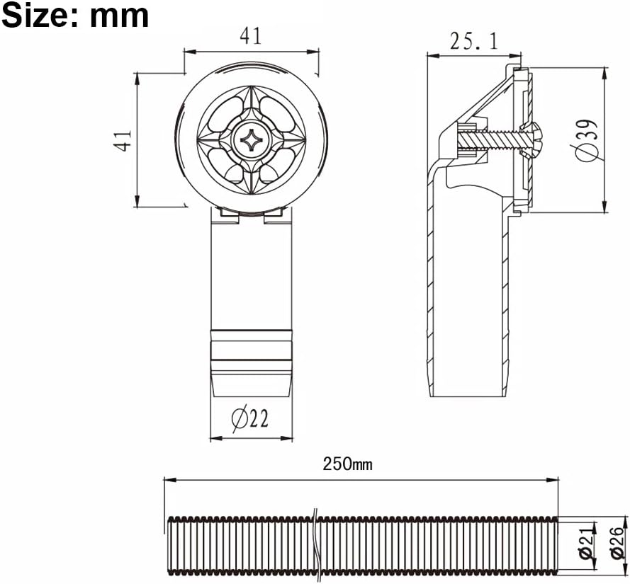 2X Overflow Pipes, Overflow Tube for Sink Extendible, Circular ...