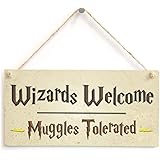 Amazon.com: XLD Store Wizards Welcome Muggles Tolerated Gift Hanging ...