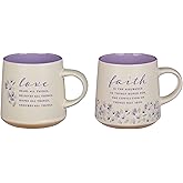 Amazon.com: Christian Art Gifts Ceramic Coffee or Tea Mug Set for Women ...