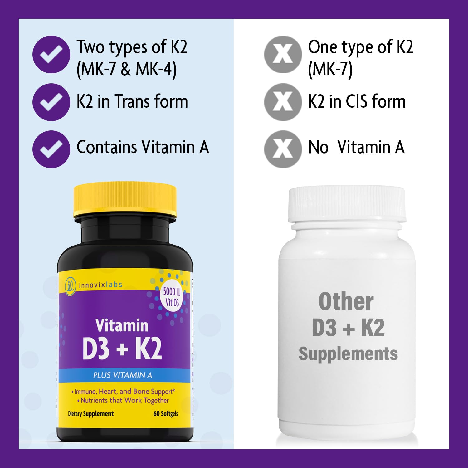 Mua InnovixLabs Vitamin D3 K2-5000 IU Vitamin D3 Plus 600 mcg Vitamin ...