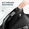 DeLUX Seeker Wireless Ergonomic Vertical Mouse with OLED Screen, BT and ...