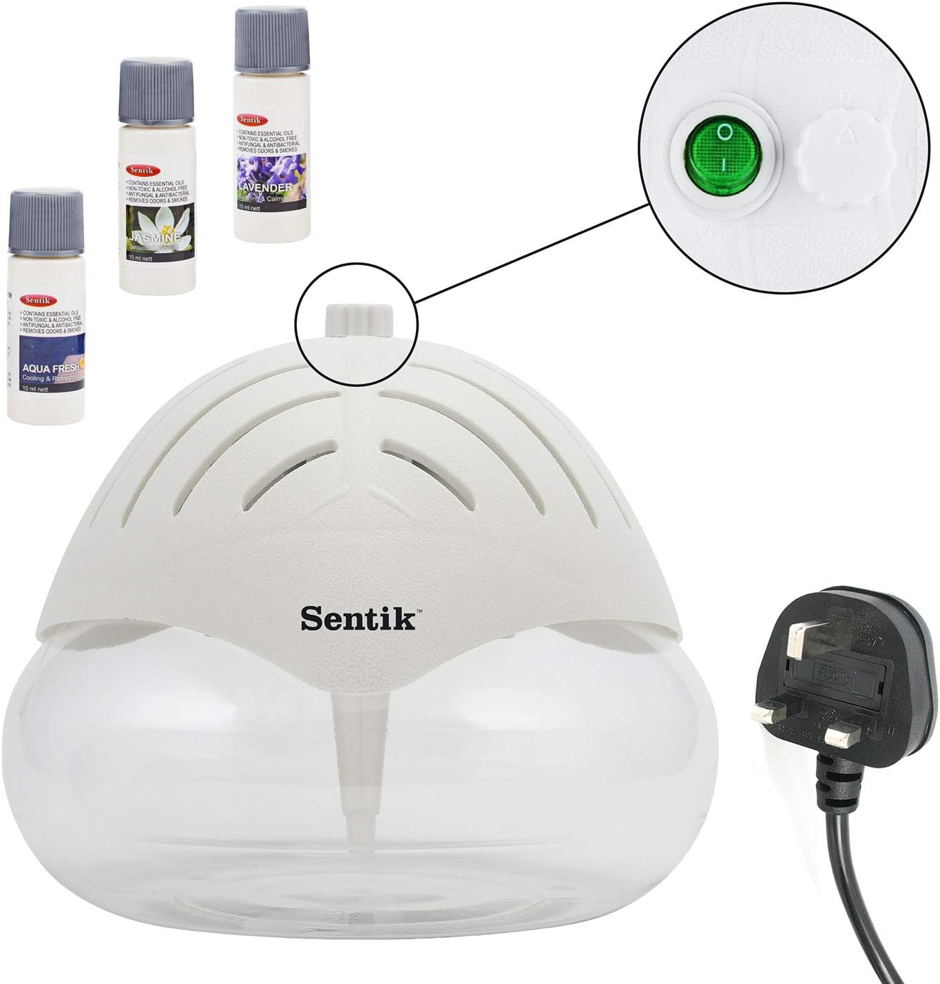 Sentik® Air Purifier and Ioniser with Colour Changing LED Light and 3 ...