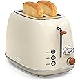 Amazon.com: Toaster 2 slice, KitchMix Retro Stainless Steel Toaster ...