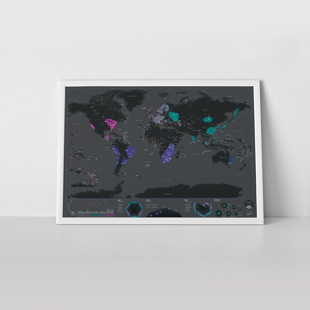 World Scratch Map Capitals Edition – Premium Scratch Off Map – World ...