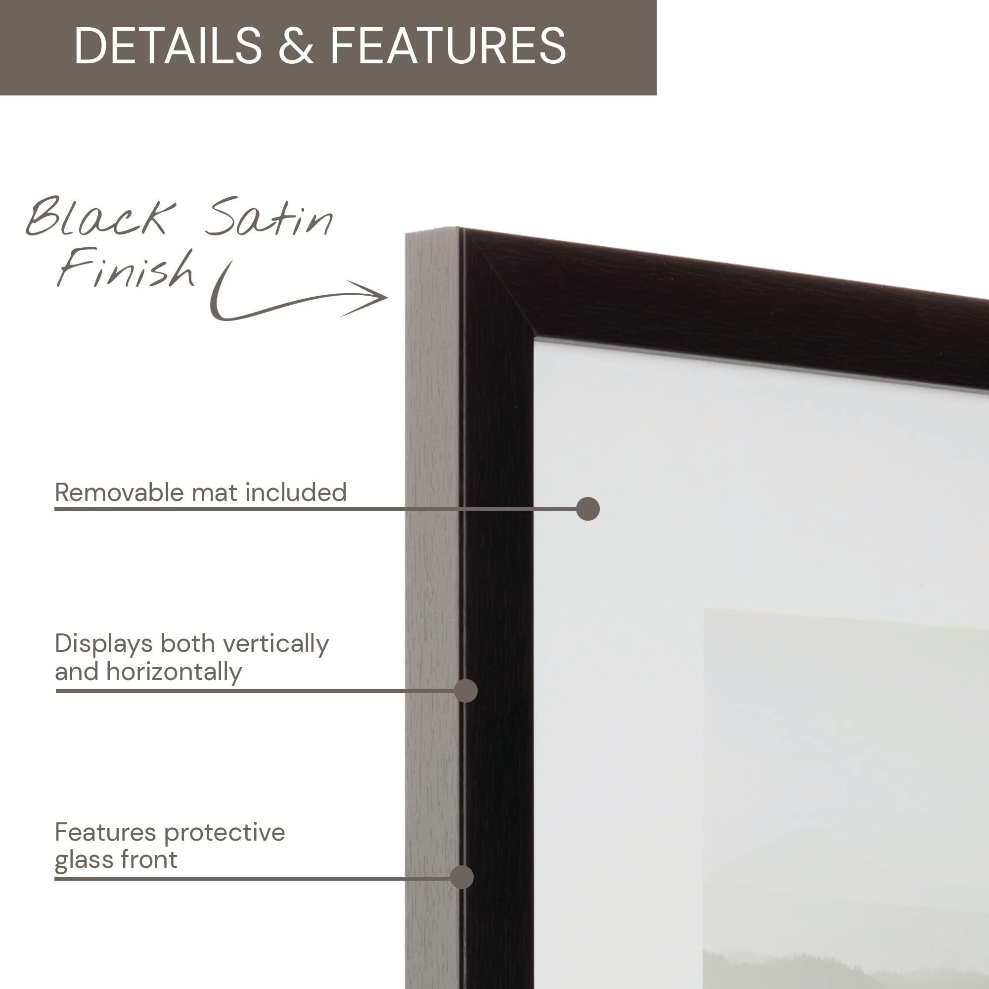 Mua GALLERY PERFECT Gallery Perfect 5 Piece Black Wood Photo Frame ...