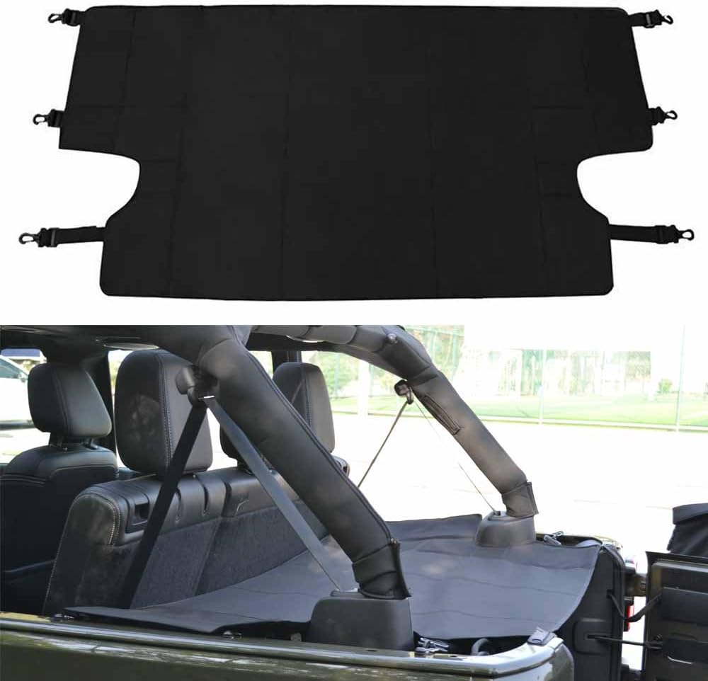 Jeep Wrangler Cargo Cover, Trunk Luggage Privacy Tonneau Cover for 2007 ...