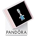 Amazon.com: PANDORA Murano Glass Blue Sea Turtle Dangle Charm ...