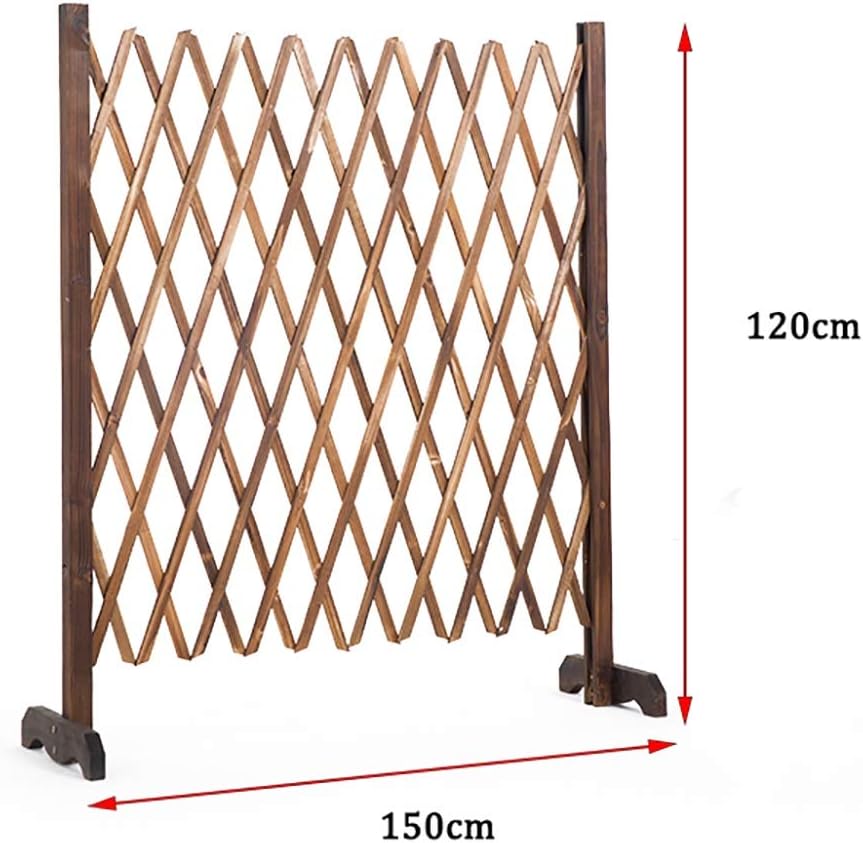 Wooden folding fence Anticorrosive wood grid door fence outdoor fence ...
