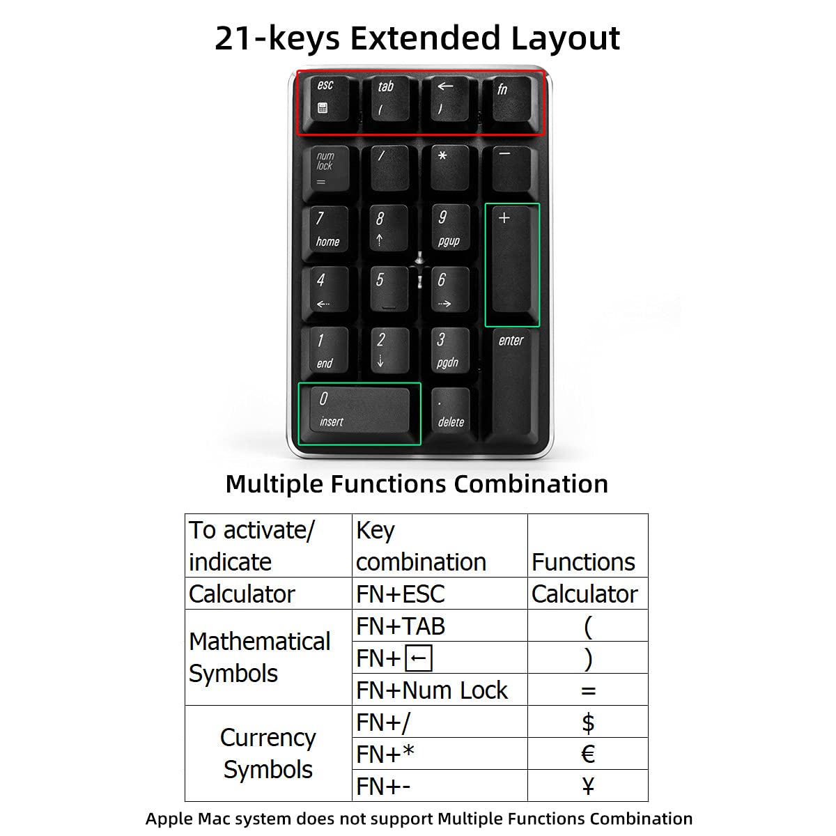 Mua Qisan 2.4G Wireless Mechanical Numeric Keypad GATERON Blue Switch ...