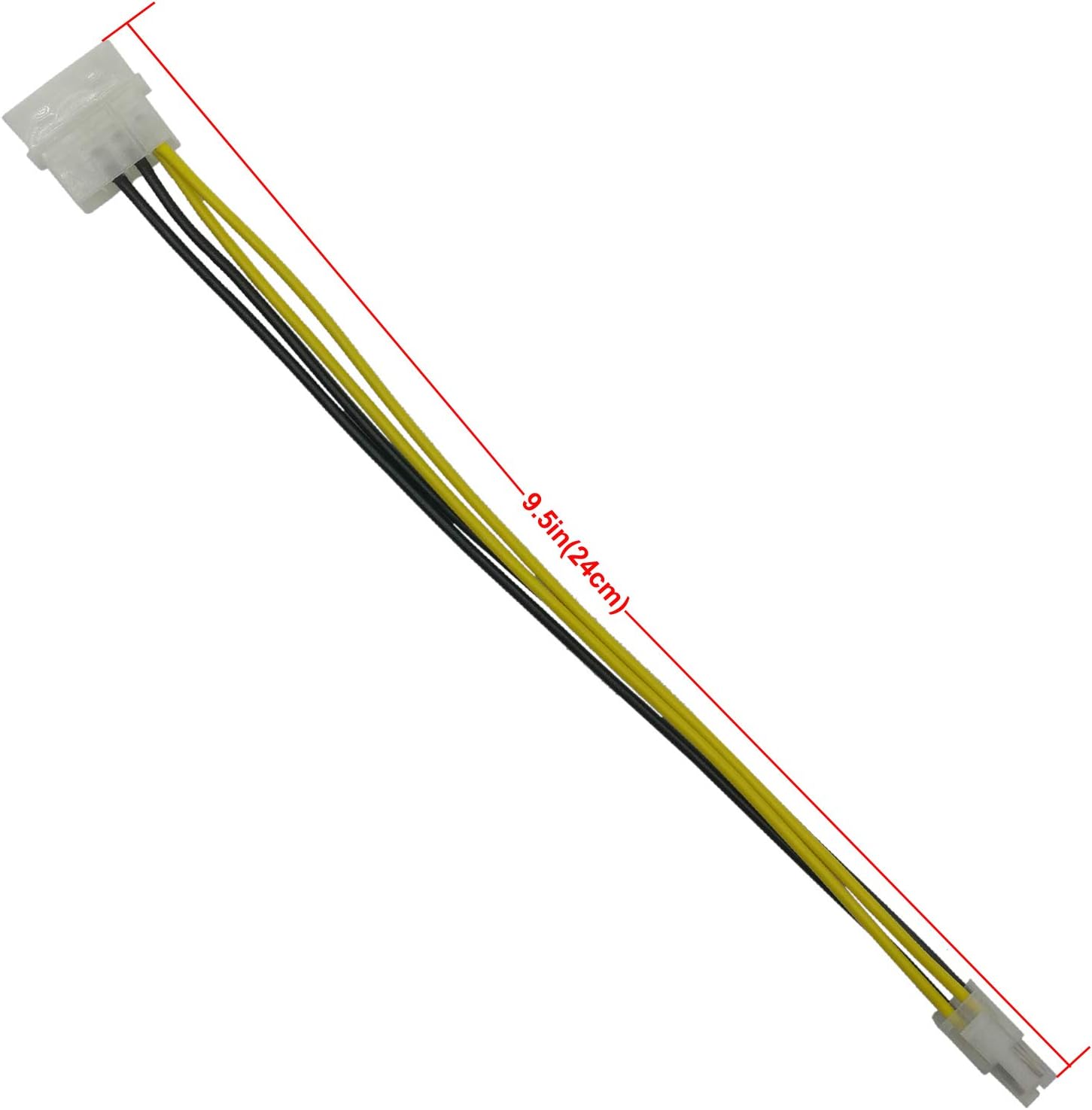 COMeap (3-Pack) LP4 Molex Male to ATX 4 pin Male Auxiliary Power ...