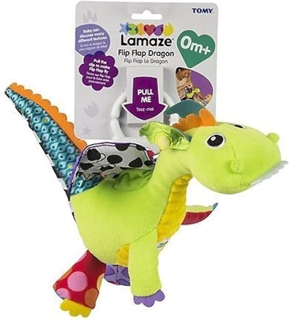 LAMAZE Flip Flap Dragon, Clip on Pram and Pushchair Newborn Baby Toy ...