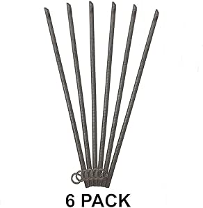 Professional EZ Travel Collection 12" Metal Rebar Stake with Tie Loop ...