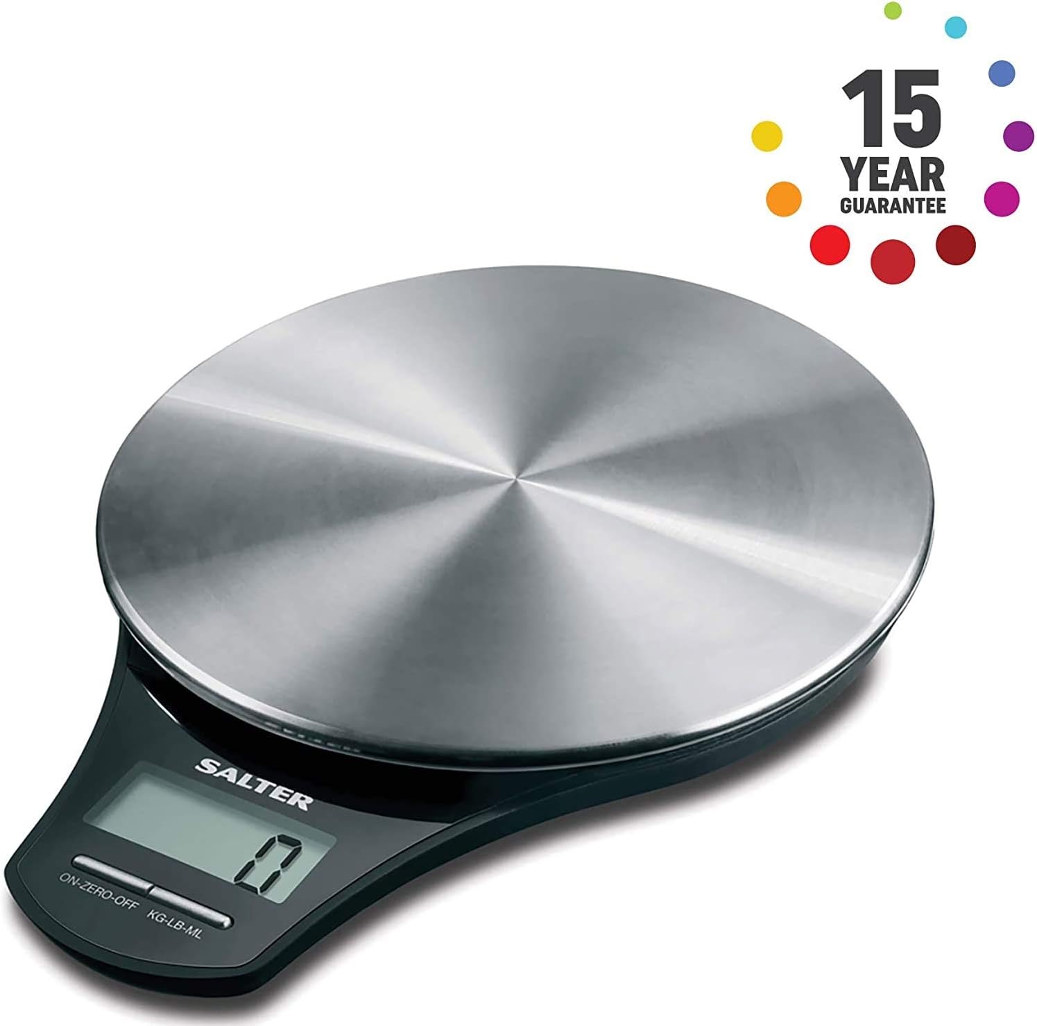 Salter Báscula de Cocina Digital de Acero Inoxidable, Capacidad 5kg ...