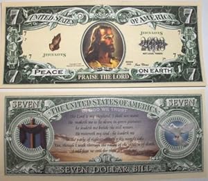 Amazon.com: Set of 5 Bills-Jesus 7 Dollar Bill: Toys & Games