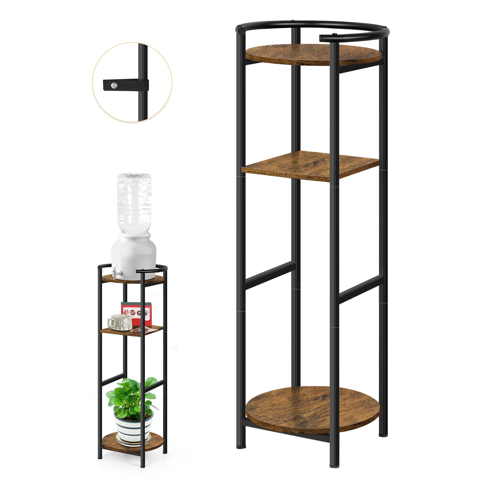 Water Dispenser Floor Stand Drink Dispenser Stand with Shelves 3 Tier ...