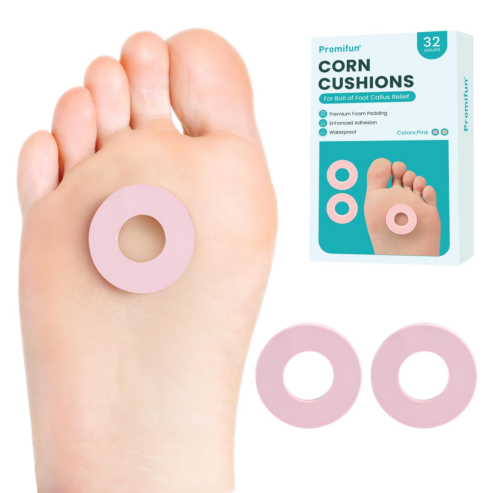 Callus Cushions for Bottom of Foot - Round Foam Padding with Water ...