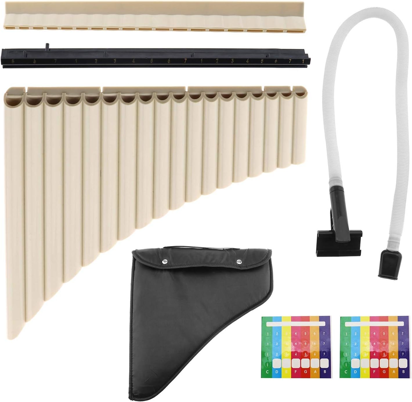 18 Pfeifen Professional Pan Flute Musikinstrument Panpfeife Musik Wind ...