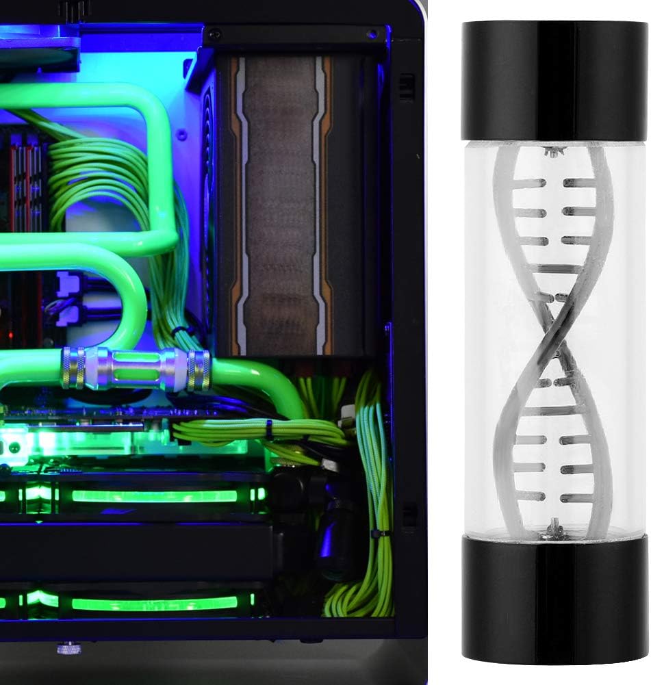 ASHATA PC Water Cooling Flow Meter Water Flow Meter Multi-Colour Metal ...