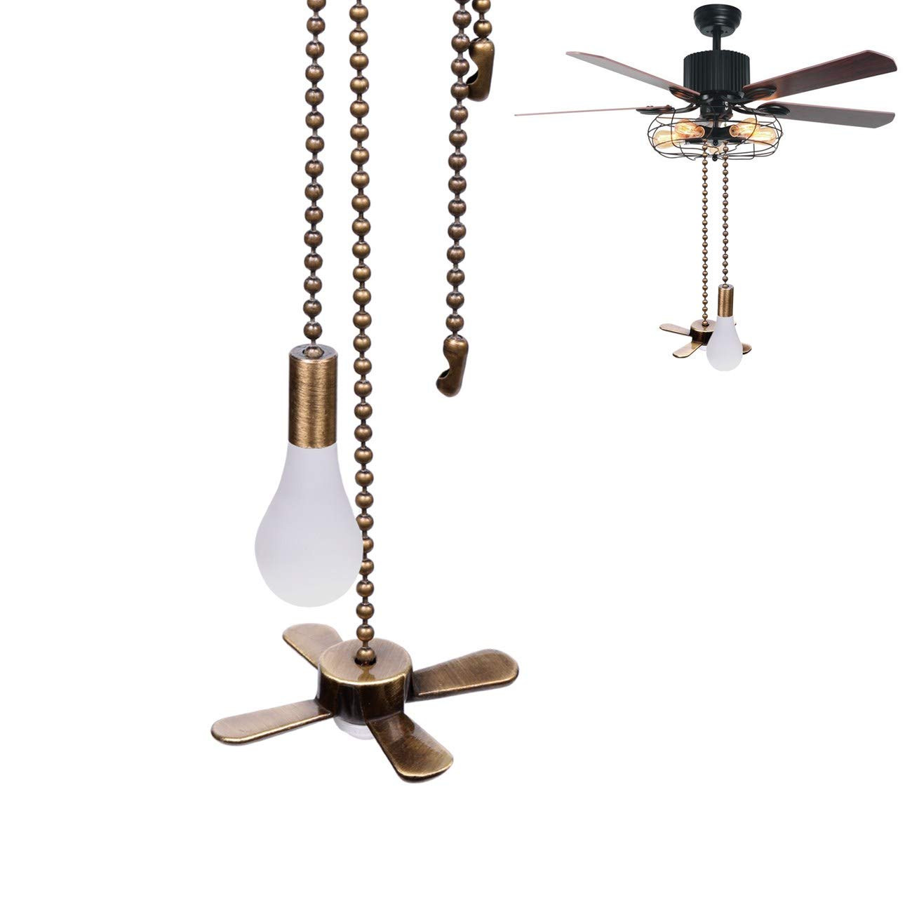 Hunter Ceiling Fan Pull Chain 13.6 Inches Fan Pulls Set with Connector ...