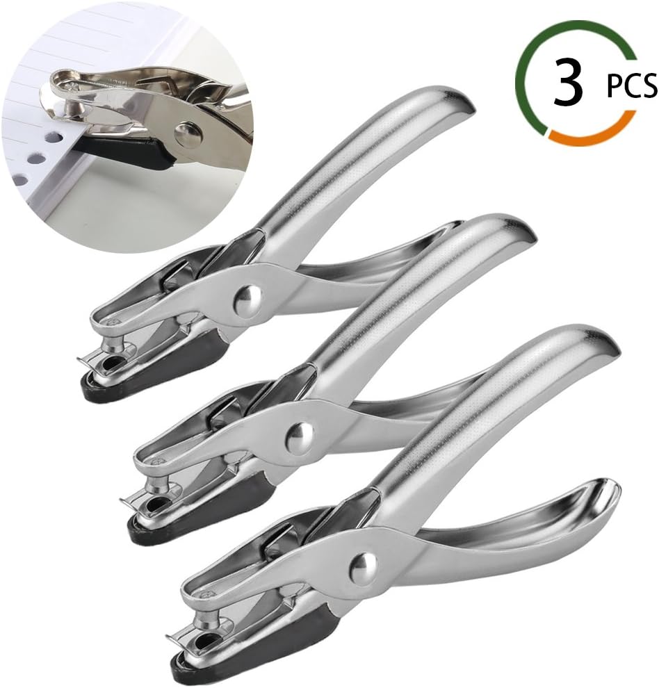 FOGAWA 3 Pcs Lochzange Papier 13.5 × 6.5cm Lochstanzer Metall Stanzer ...