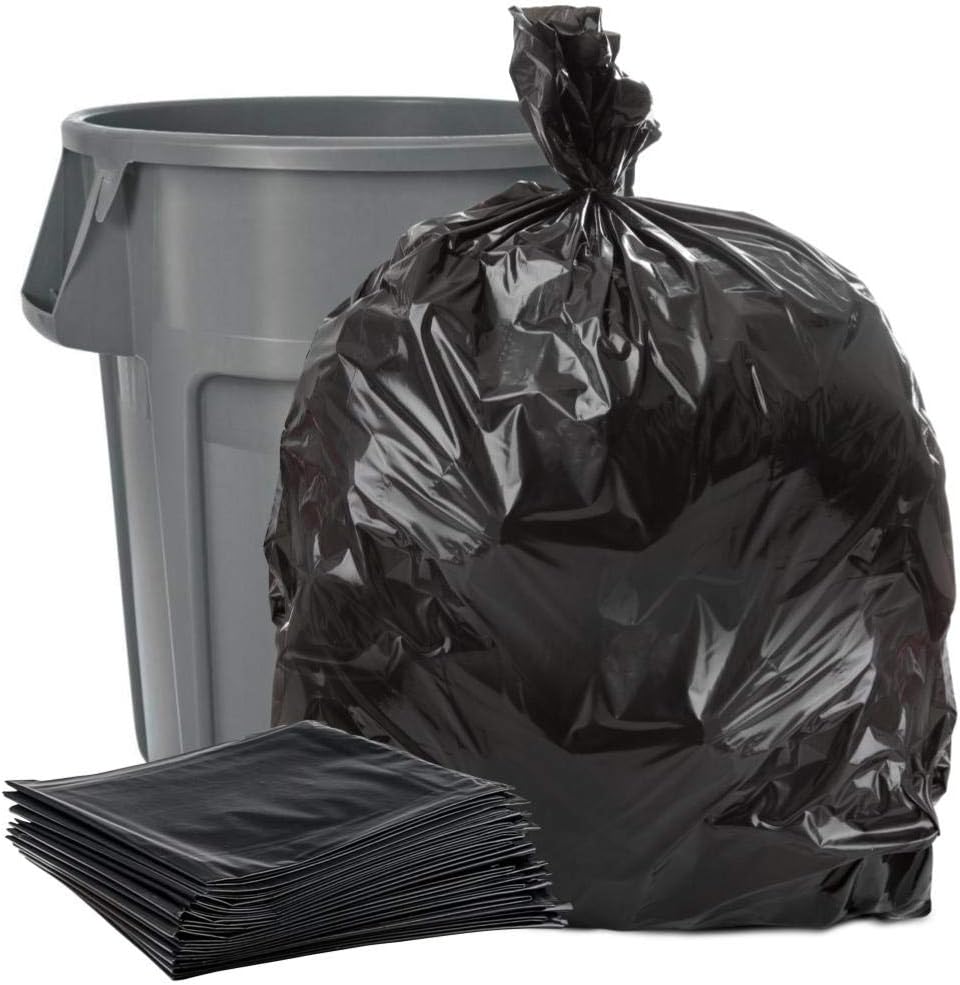 Plasticplace Black 40-45 Gallon Trash Bag, 40x46, 1.5 Mil, 100 Bags Per ...