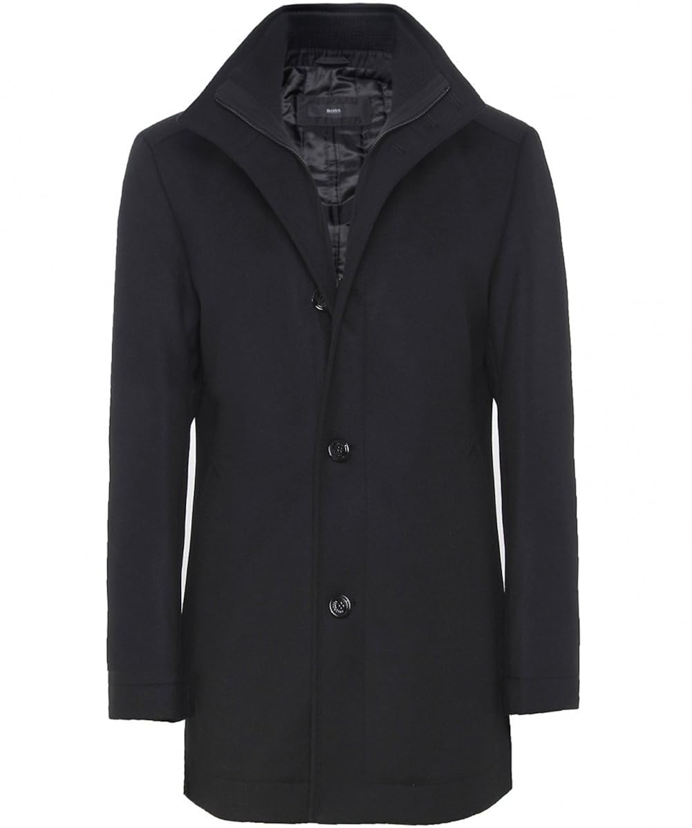 Amazon.com: Hugo Boss Coxtan 4 Men's Wool Cashmere Coat (Black, 44R ...