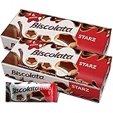 Biscolata Starz Tea Biscuit Cookies with Mocha Chocolate - Pack of 12 ...