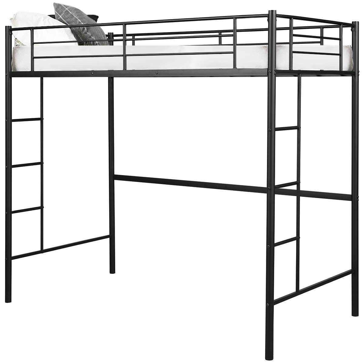 Buy Costzon Twin Metal Loft Bed Heavy Duty Bunk Bed Frame W Wide Two buy-costzon-twin-metal-loft-bed-heavy-duty-bunk-bed-frame-w-wide-two