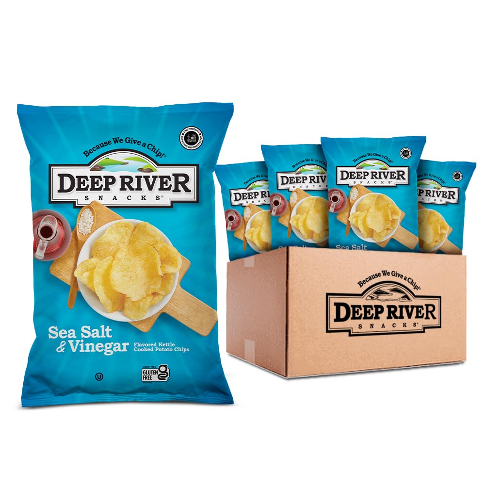 Deep River Snacks Sea Salt & Vinegar Kettle Cooked Potato Chips, 2 ...