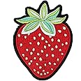Amazon.com: 3.5" Strawberry Iron On Patch - Embroidered Backwoods ...