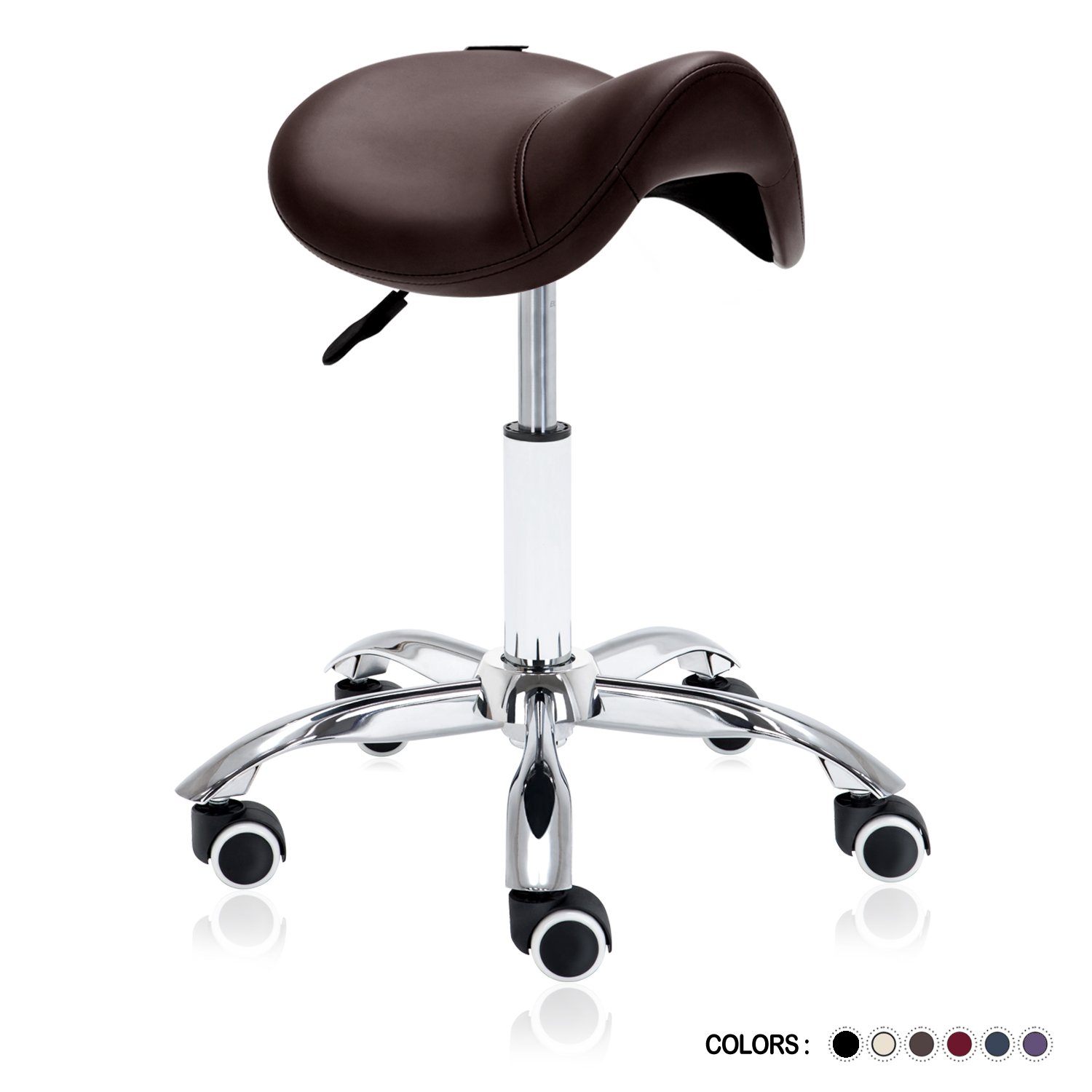Amazon.com: Spa Luxe Rolling Stool with Back Support for Beauty, Exam ...