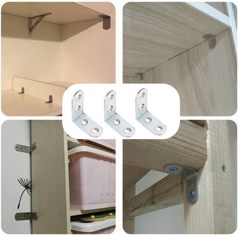 KLKLKL L Bracket Corner Brace Set Stainless Steel 40mm Height Metal ...