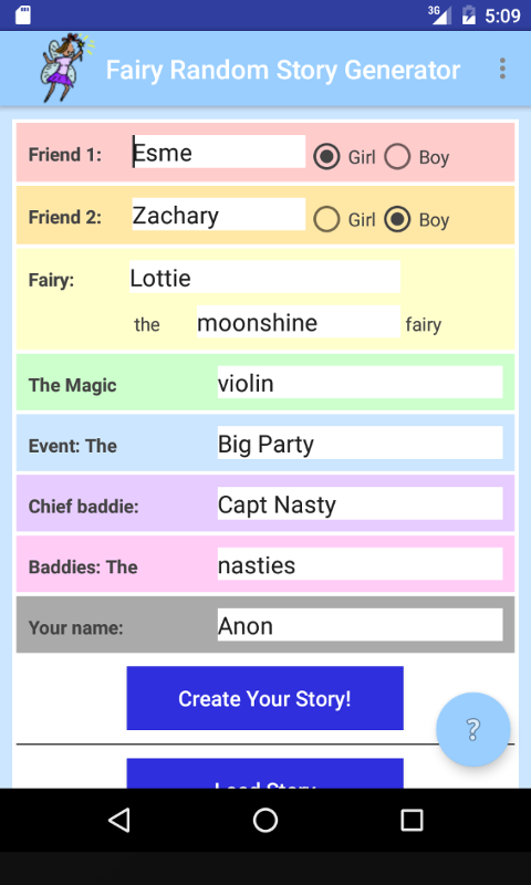 Fairy Random Story Generator:Amazon.com:Appstore for Android