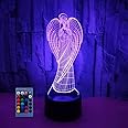 Amazon.com: HPBN8 Ltd 3D Angel Night Light Illusion Lamp 7/16 Color ...