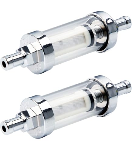 Universal Fuel Filter Pack Of 2 3/8 Chrome & Glass Clearview Fuel ...