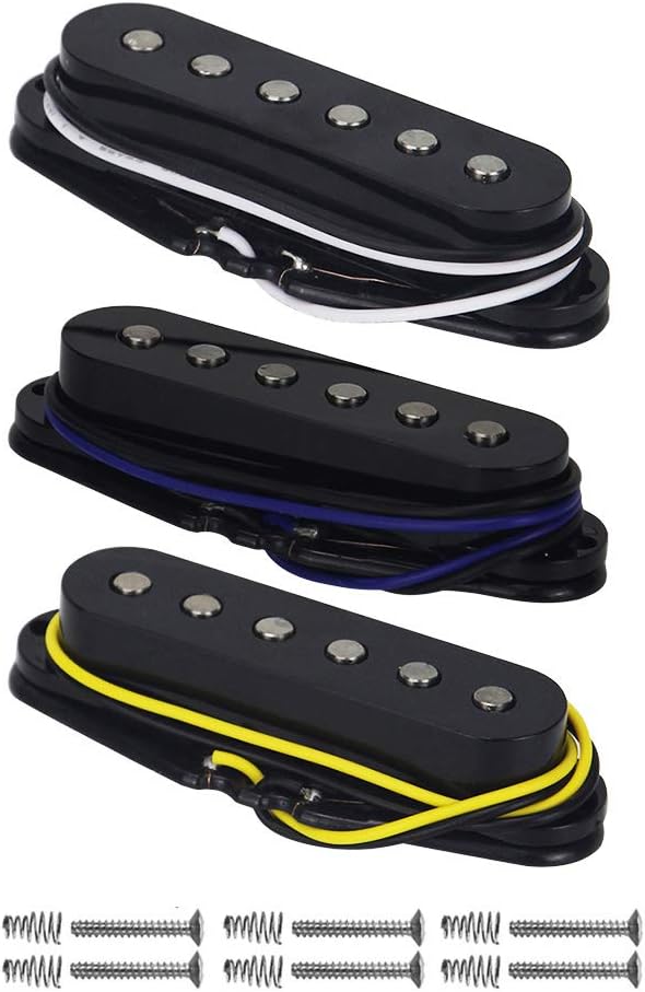 FLEOR Flat Pole Piece Pickups Alnico 5 Single Coil Pickup for ...