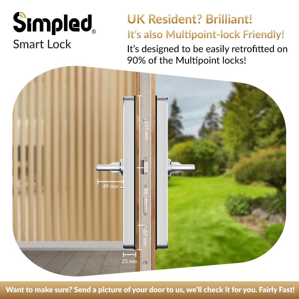 Mua Simpled Weatherproof Slim Series Smart Lock Touch, 7-in-1 ...