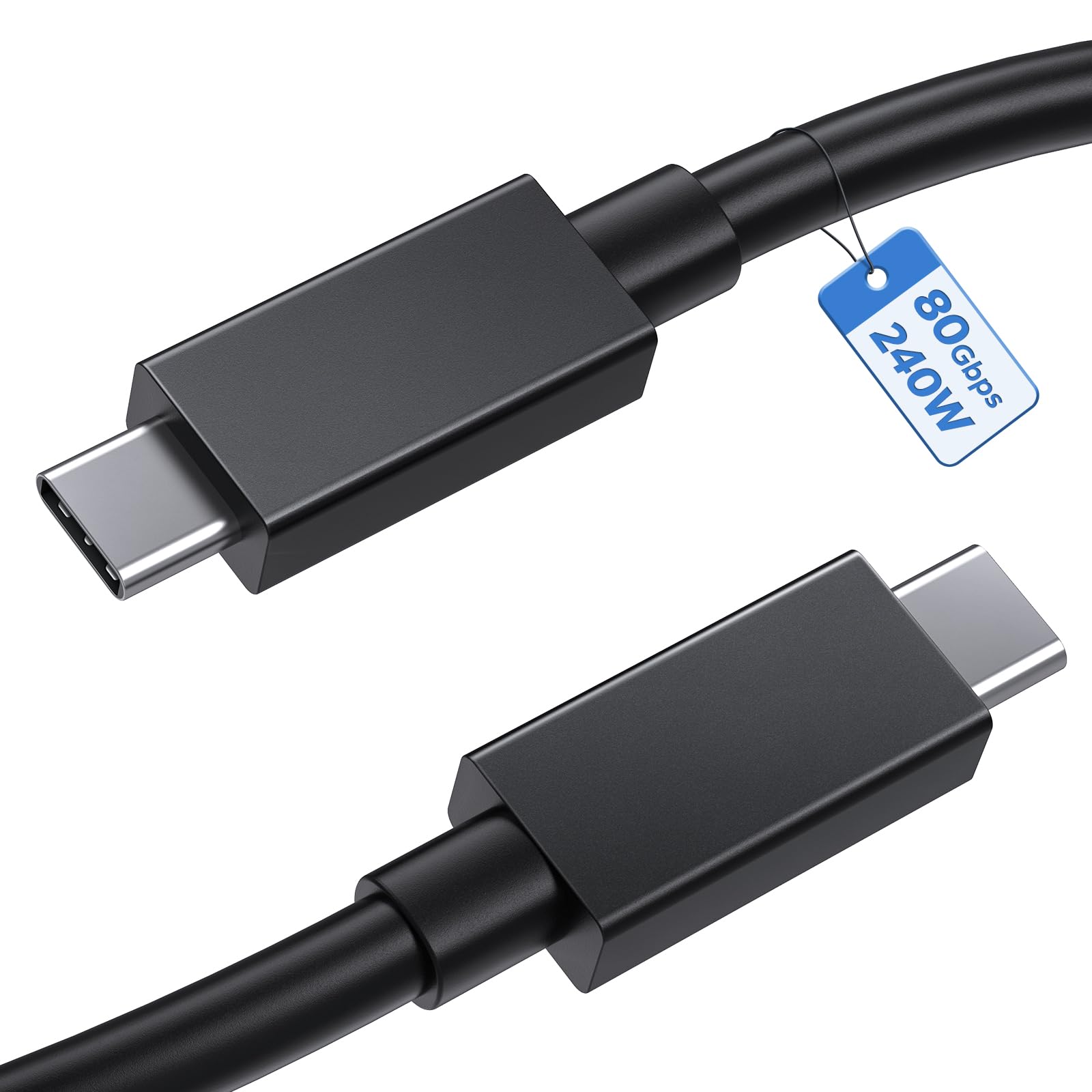 ZIZUTTIN 80 Gbps USB C Cable: 5 ft 80Gbps Cable with 240W PD Power ...