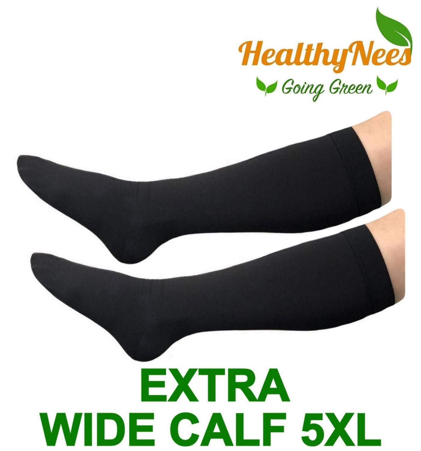Amazon.com: Compression Socks, Large Full Calves - For Wider Calf and ...