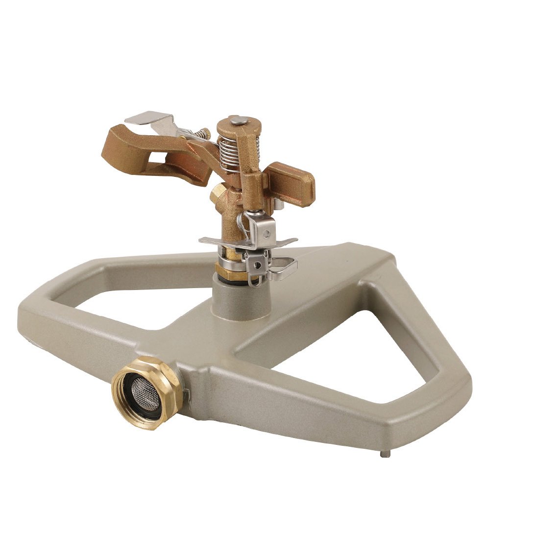 Heavy Duty Brass Impact Sprinkler 0-360 Degree on Metal Base 5000 sq ...