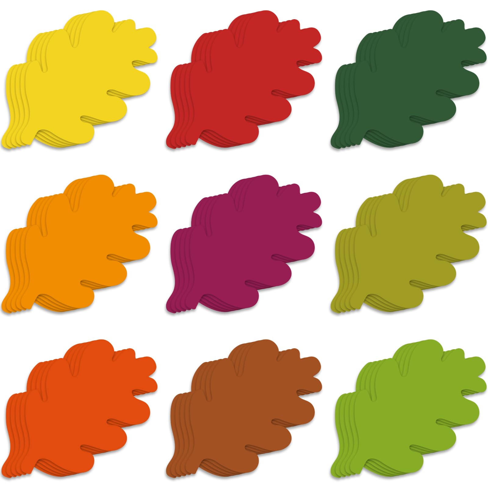 Geyee 108 Pcs Fall Leaf Cutouts for Bulletin Board Classroom Paper Leaf ...