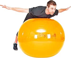 Amazon.com: Physioball Standard Yellow Exercise Ball - 105 cm : Sports ...