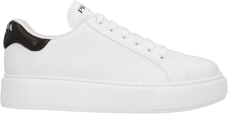 Prada Moda De Lujo Mujer 1E259M3I52F0964 Blanco Cuero Zapatillas ...