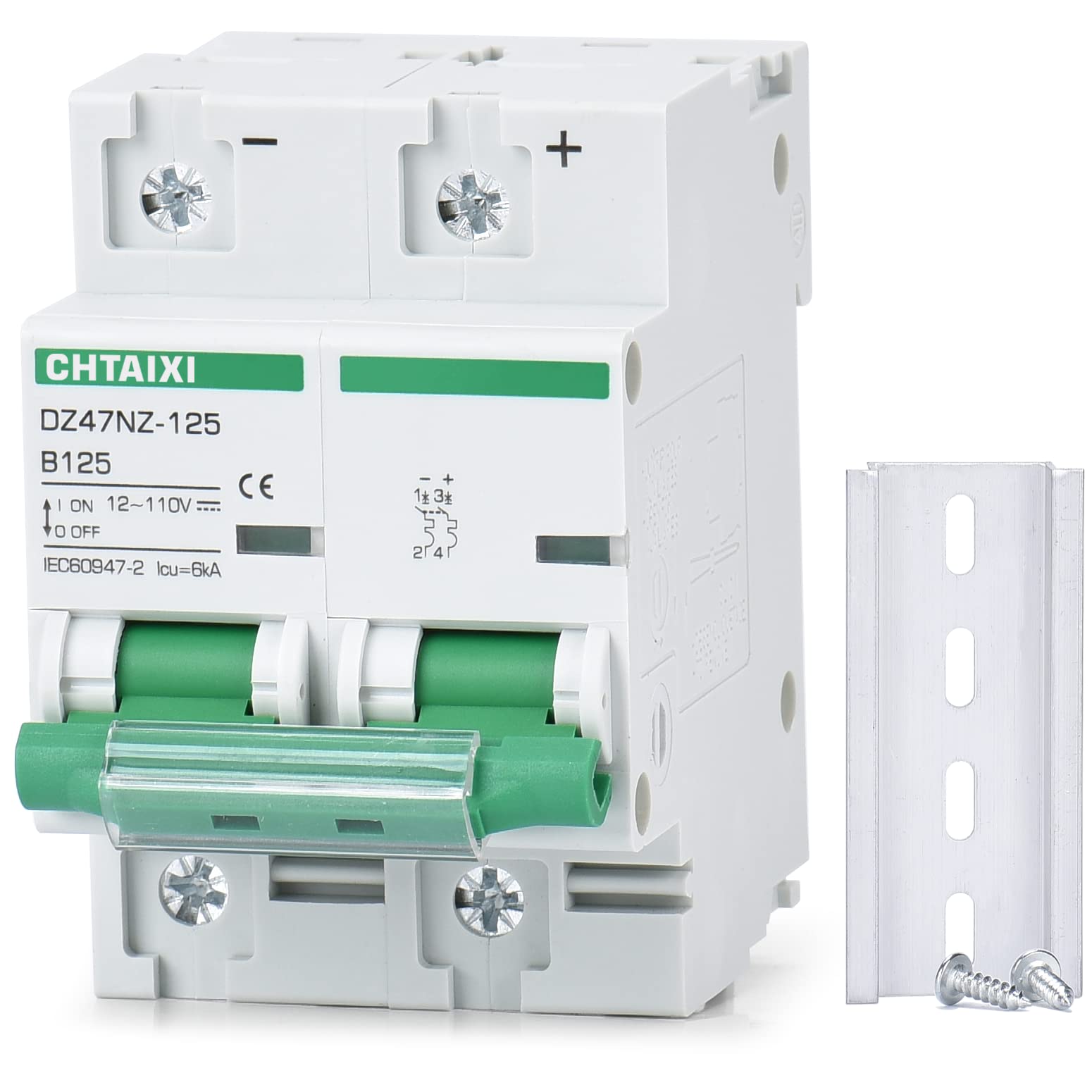 Mua 12V-110V DC Miniature Circuit Breaker, 125 Amp 2 Pole Battery ...