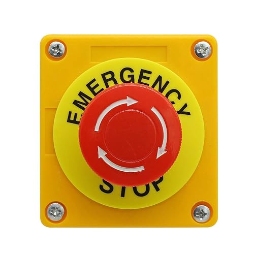 Push Button Station, 660V 10A 2 Position 1NO 1NC Momentary Emergency ...