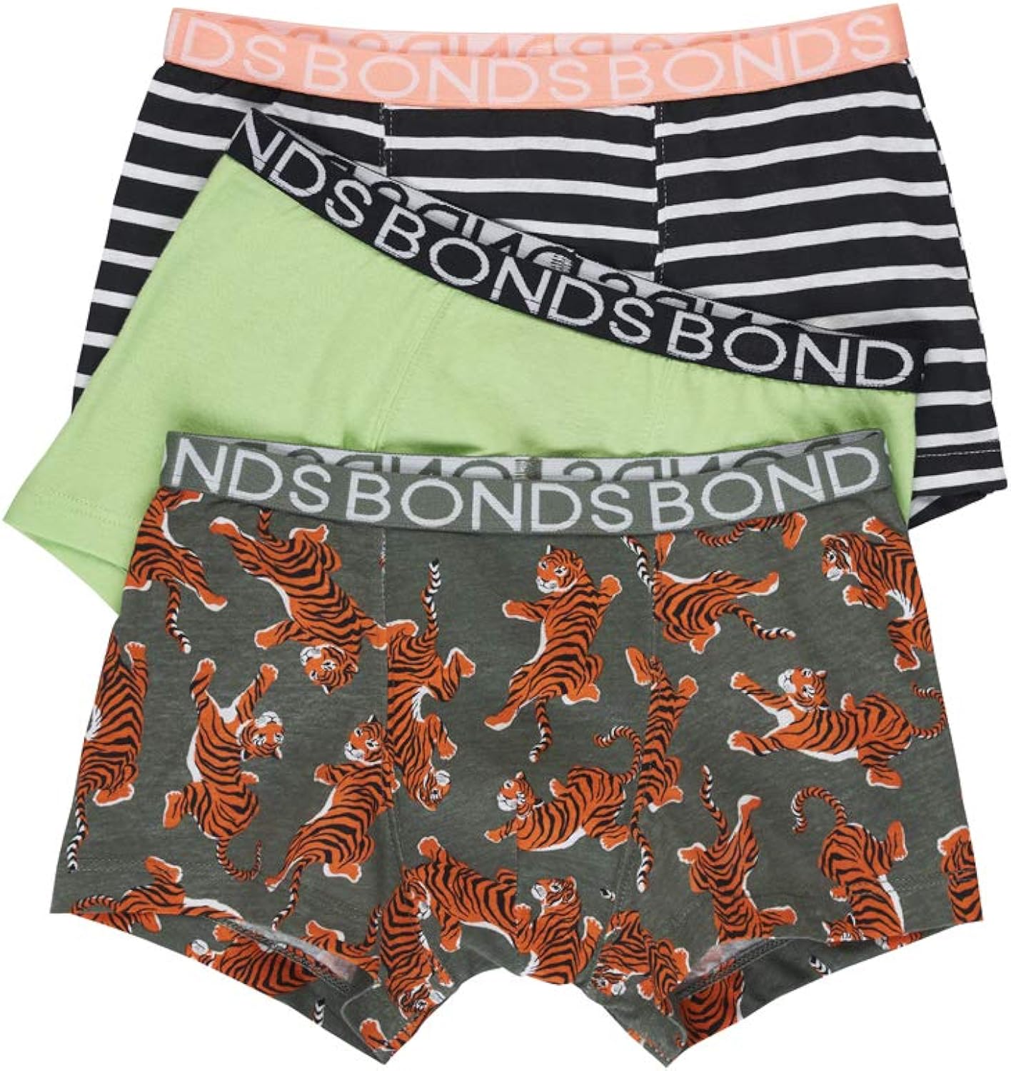 Bonds 3 Pack Boxer Shorts - Climbing Tigers Dinosaur: Amazon.co.uk ...